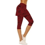 BVnarty Women's Irregular Layered Capri Pants, Skirted Design, Active ...