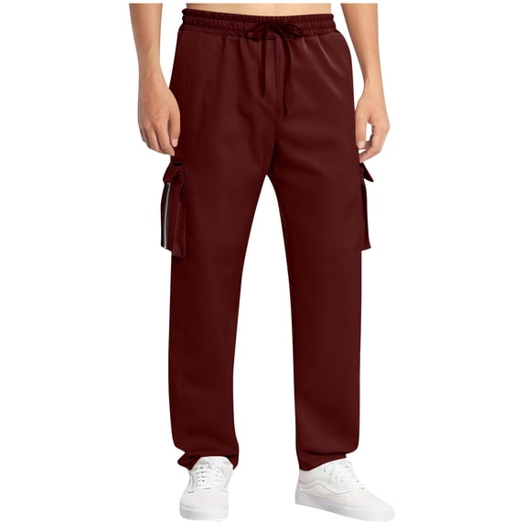 BVnarty men's drawstring straight leg casual pants, versatile loose fit ...