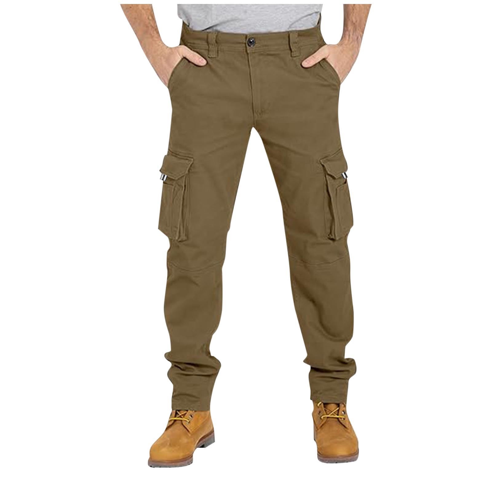 BVnarty men's minimalist solid tone pants, modern elastic waist ...