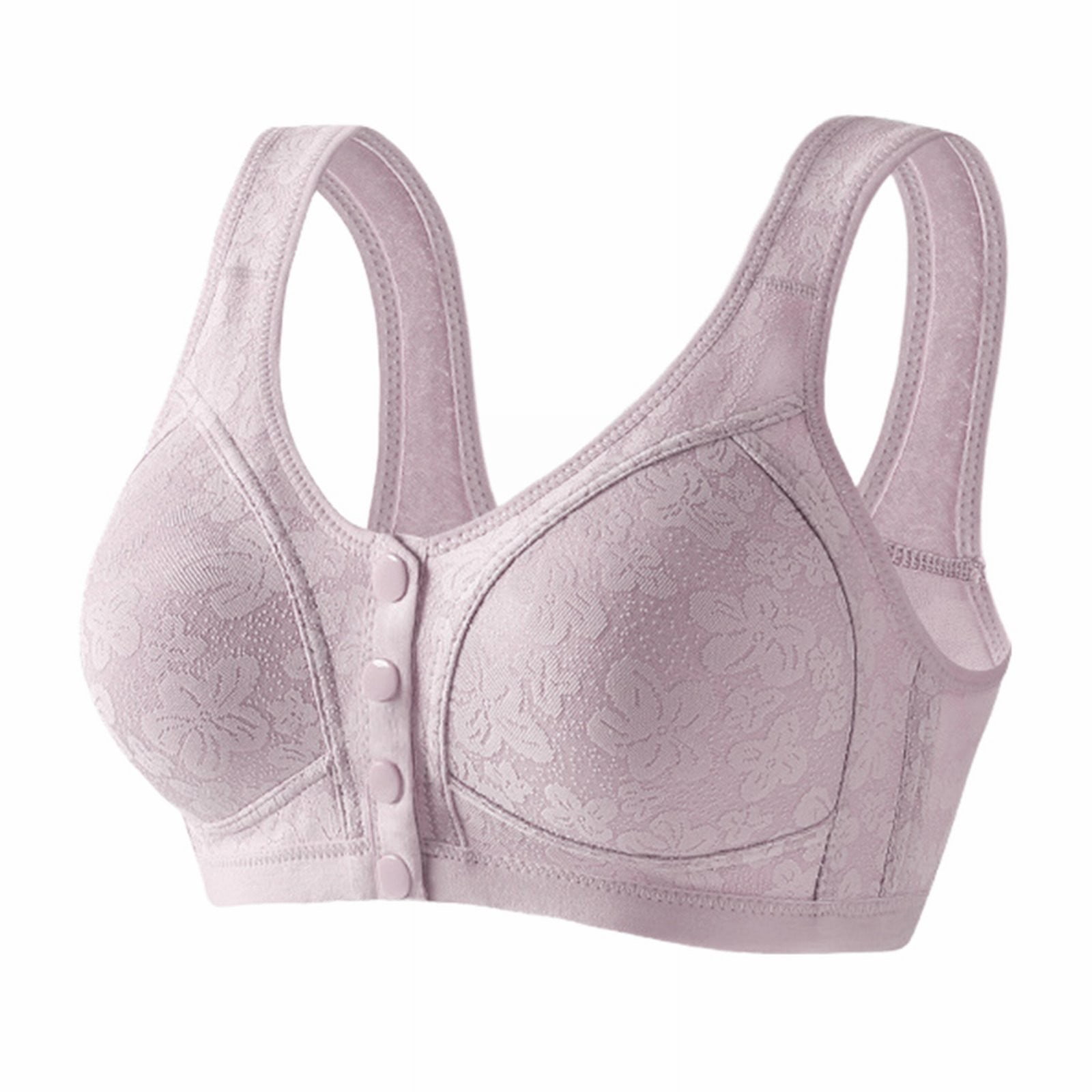 BWASD Bras for Women Comfort Front Closure Cotton Wireless Full ...