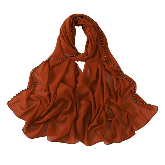 BWASD Scarf for Women Lightweight Solid Color Muslim Ethnic Hijab ...