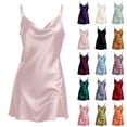BWASD Sleeveless Nightgowns for Women Casual Satin Silky Elegant ...