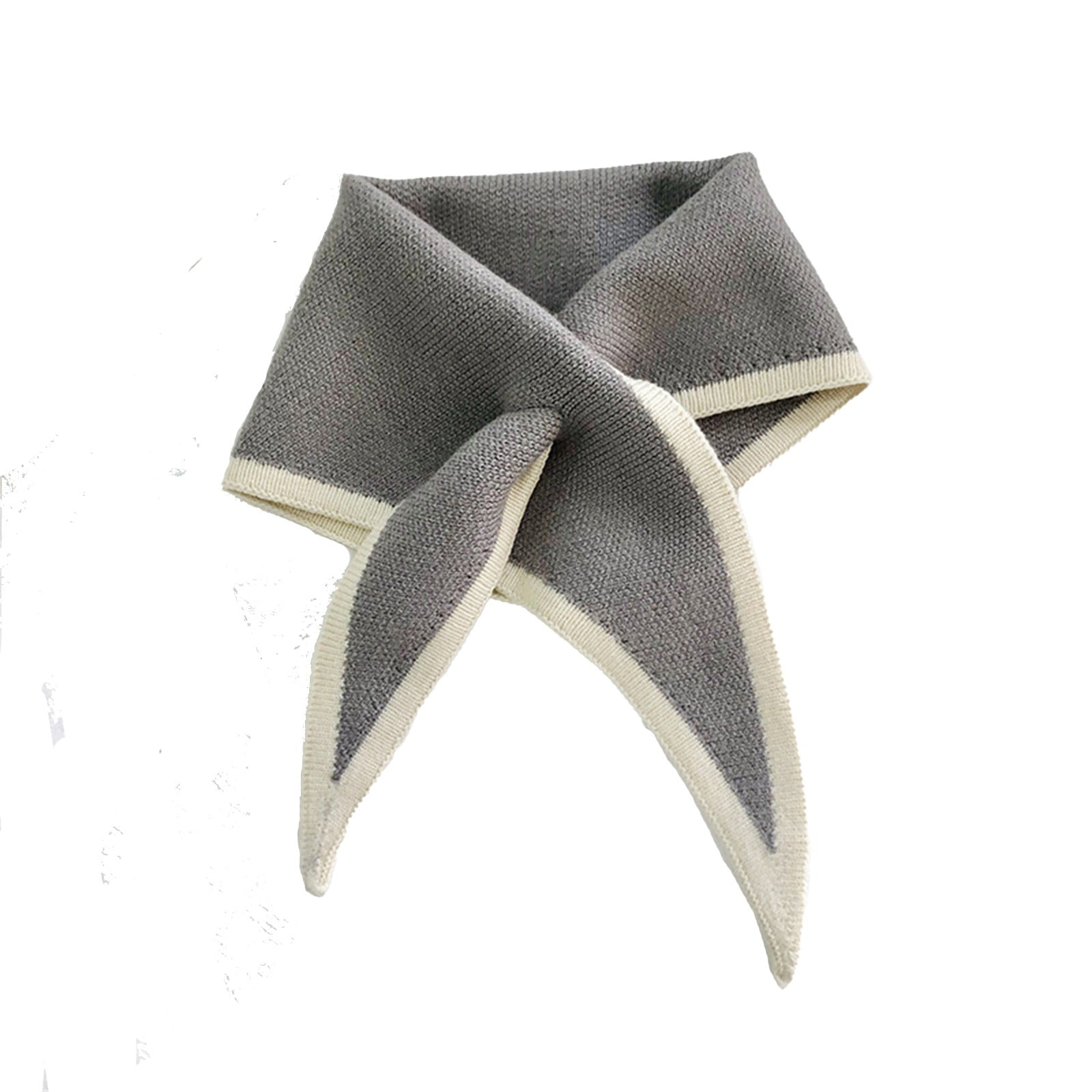BWASD Winter Triangle Neck Scarf for Women Simple Contrast Color Sweet ...