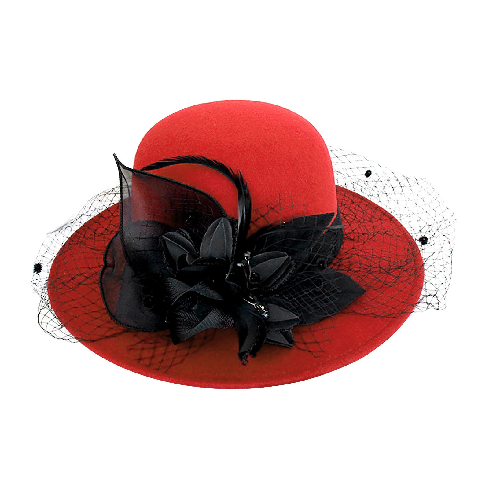 BWASD Womens Mesh Sunshade Hat Casual Flowers Leaf Large Brim Dome Hat ...