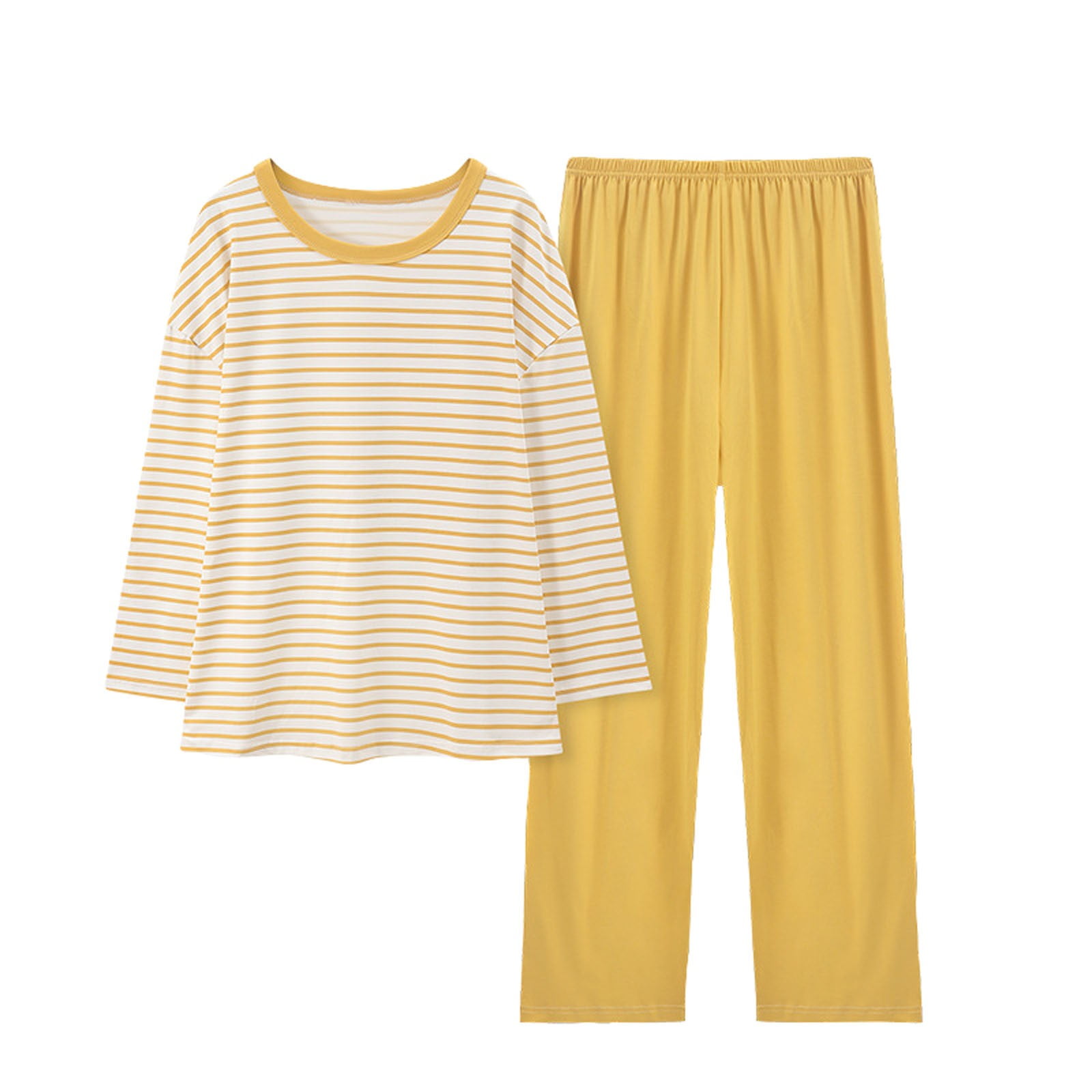 BWASD Womens Pajamas Long Sleeve Sleepwear Loungewear Soft Stripe ...