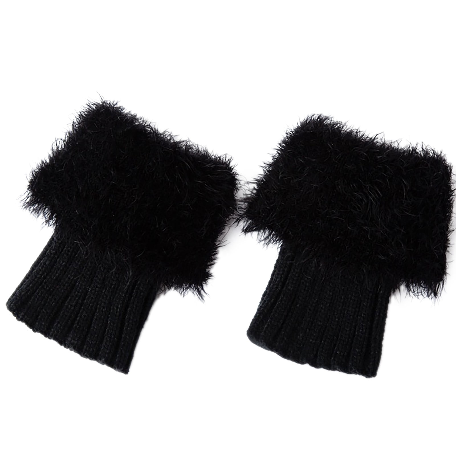 BWASD Womens Socks Cozy Plush Solid Color Knitted Leg Warmers Fleece ...