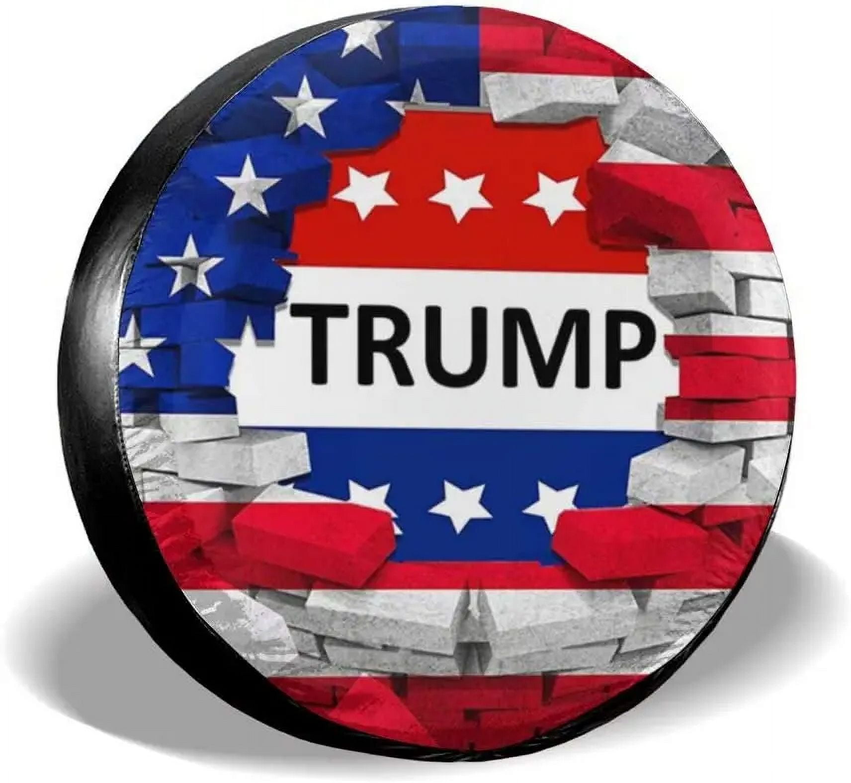 BWBFVPW Spare Tire Cover American USA Trump Flag Universal Waterproof ...
