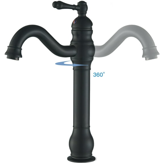 Vessel Sink Faucet Matte , Single Handle Tall Bathroom Faucet, Hole ...