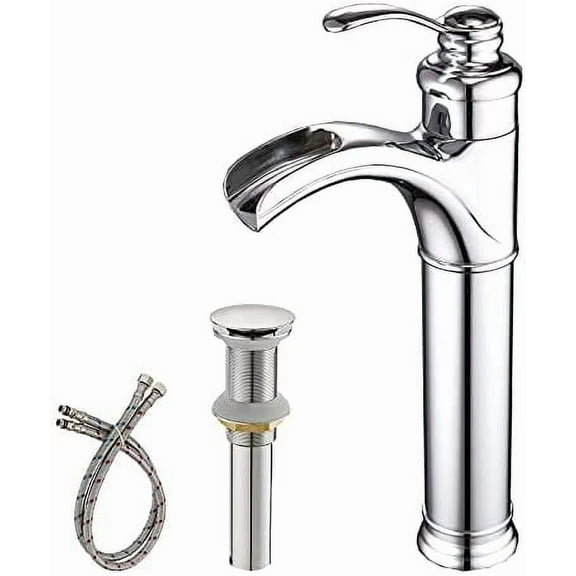 Vessel Sink Faucet Matte , Single Handle Tall Bathroom Faucet, Hole ...