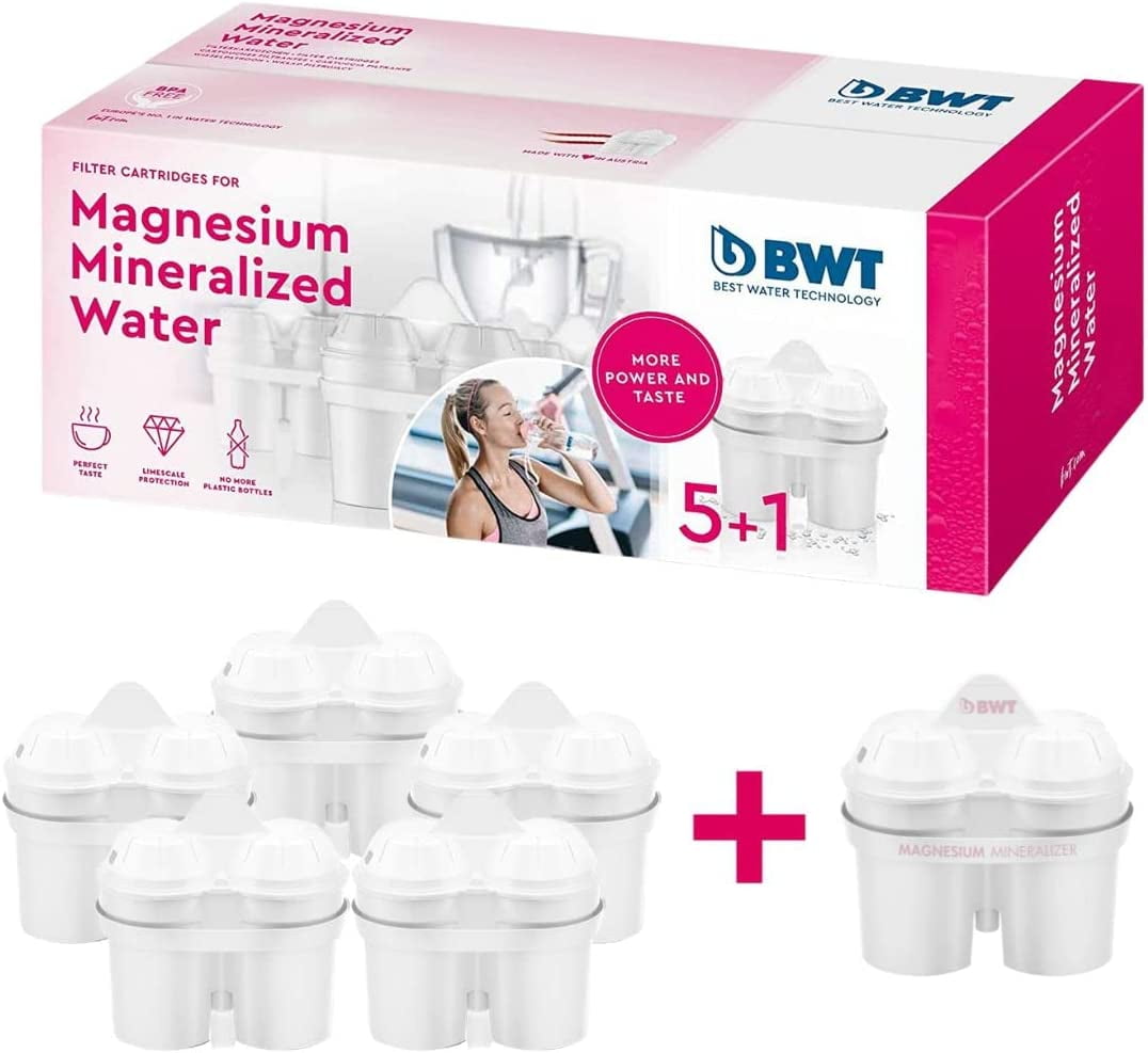 BWT Magnesium Mineralized Water Filter, 6-Pack - Long Life Mg2 ...