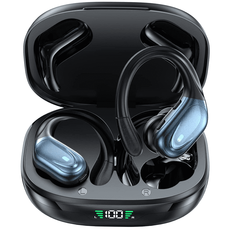 BX17 Wireless Headphones, Bluetooth 5.3 Earphones with Earhooks, ENC ...