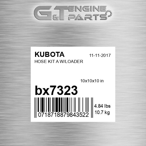 BX7323 HOSE KIT A W/LOADER fits KUBOTA (New OEM) - Walmart.com
