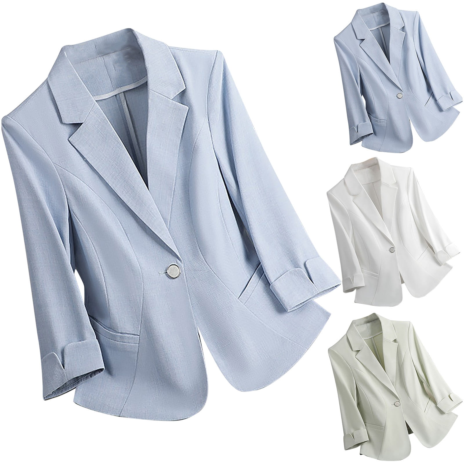 BXINGOHAI Blazers for Women Business Casual Long Sleeve Lapel Open ...