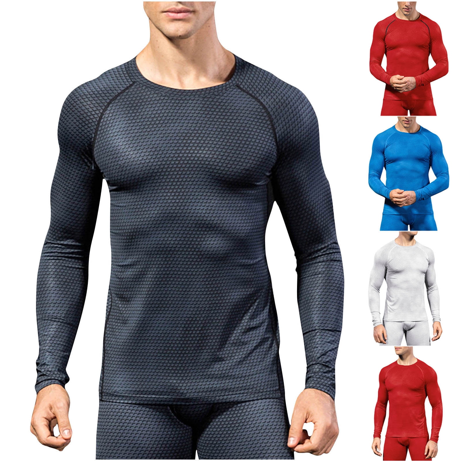 BXINGOHAI Compression Shirts for Men Long Sleeve Athletic Cold Weather ...
