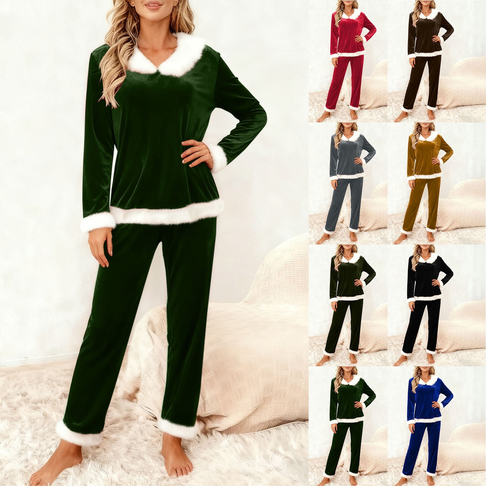 BXINGOHAI Fleece Sweatsuit 2 Piece Outfit Winter Sherpa Lined Tracksuit ...