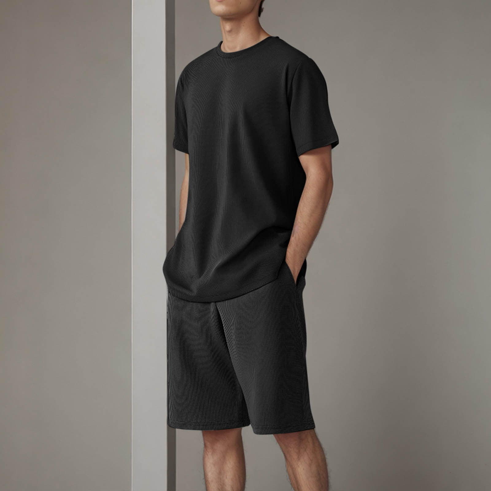 BXINGOHAI Men Outfits 2 Piece Set Short Sleeve Shirt and Shorts Set ...