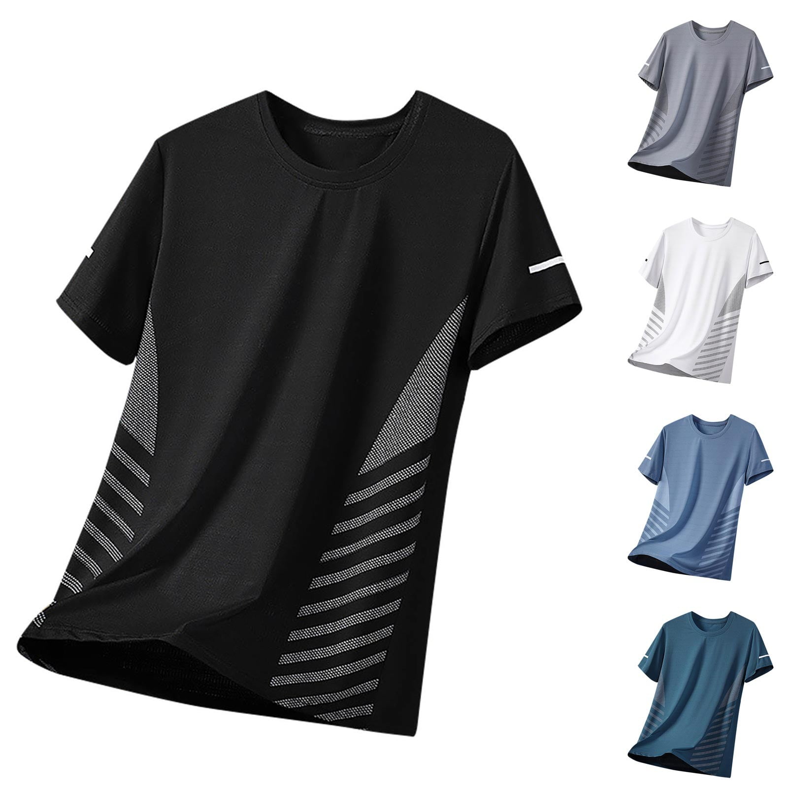 BXINGOHAI Men's Athletic Shirts Big and Tall Workout Running Short ...