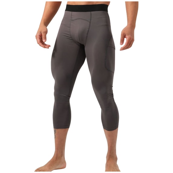 BXINGOHAI Men's Compression Pants Workout Athletic Leggings Running Gym ...