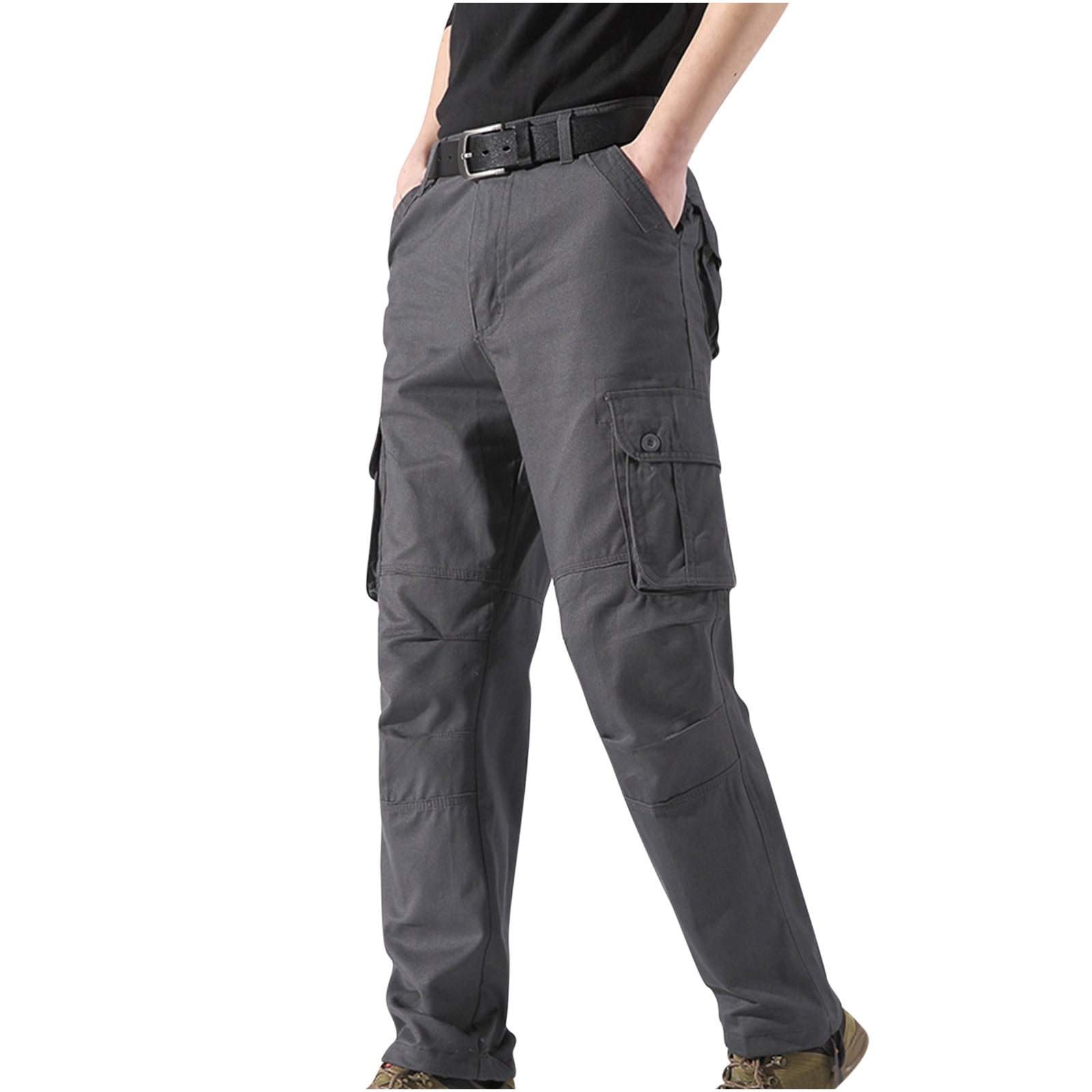 BXINGOHAI Men's Cotton Cargo Pants Comfy Breathable Hiking Pants ...