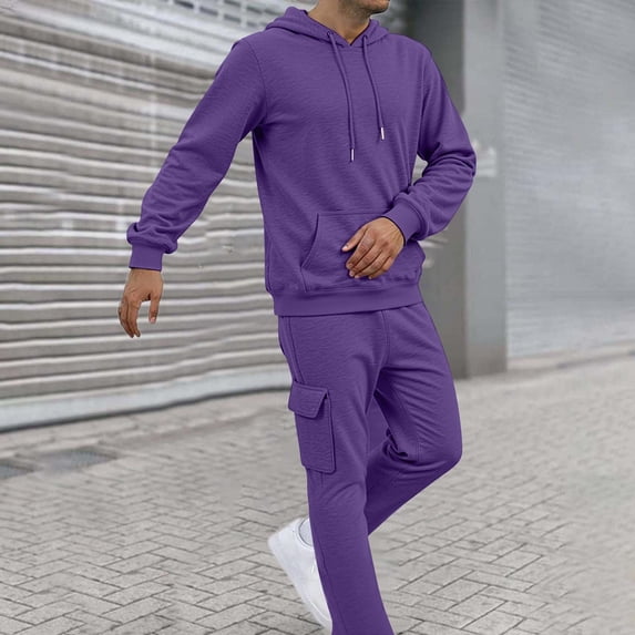 BXINGOHAI Men's Hoodie Tracksuit 2 Pieces Set Athletic Casual Hooded ...