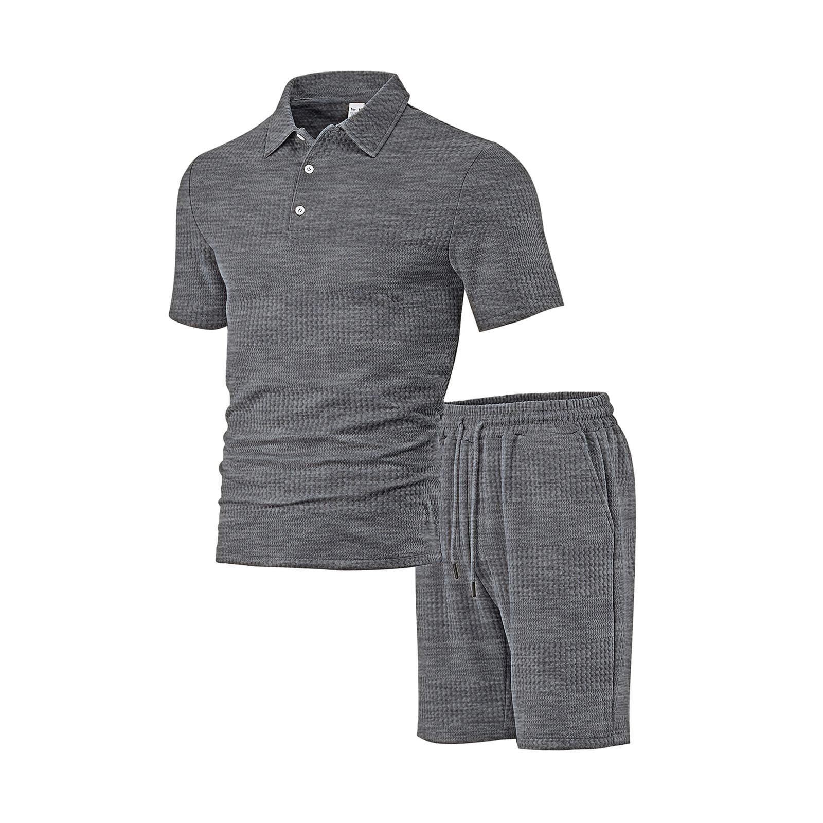 BXINGOHAI Men's Short Sets Outfits 2 Piece Summer Tracksuit Short ...