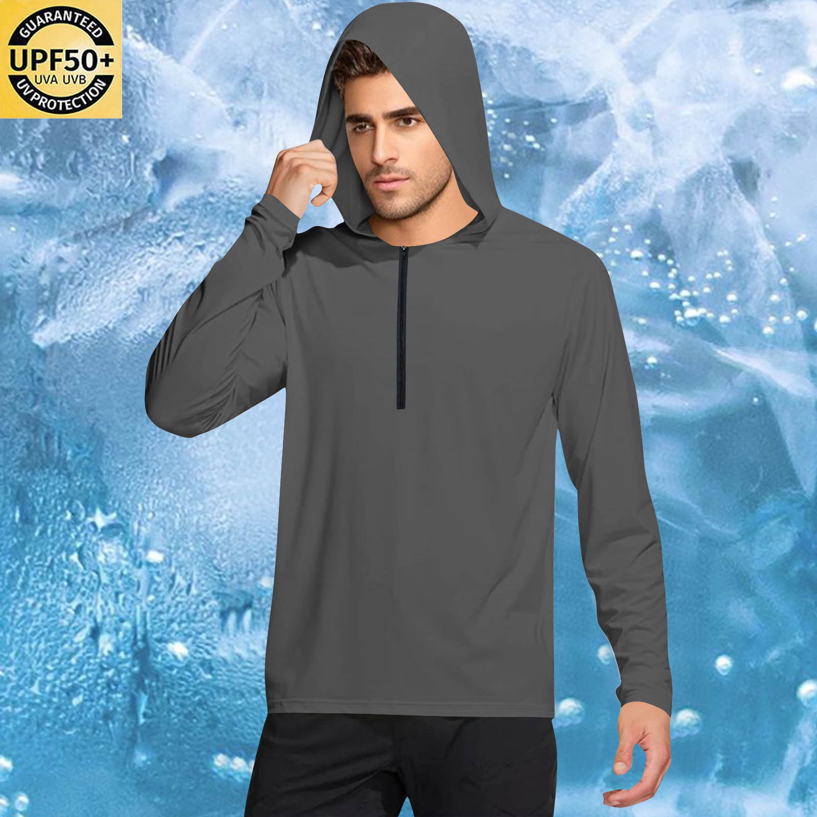 BXINGOHAI Men’s Sun Protection Shirts UPF 50+ Rash Guard for Men Long ...