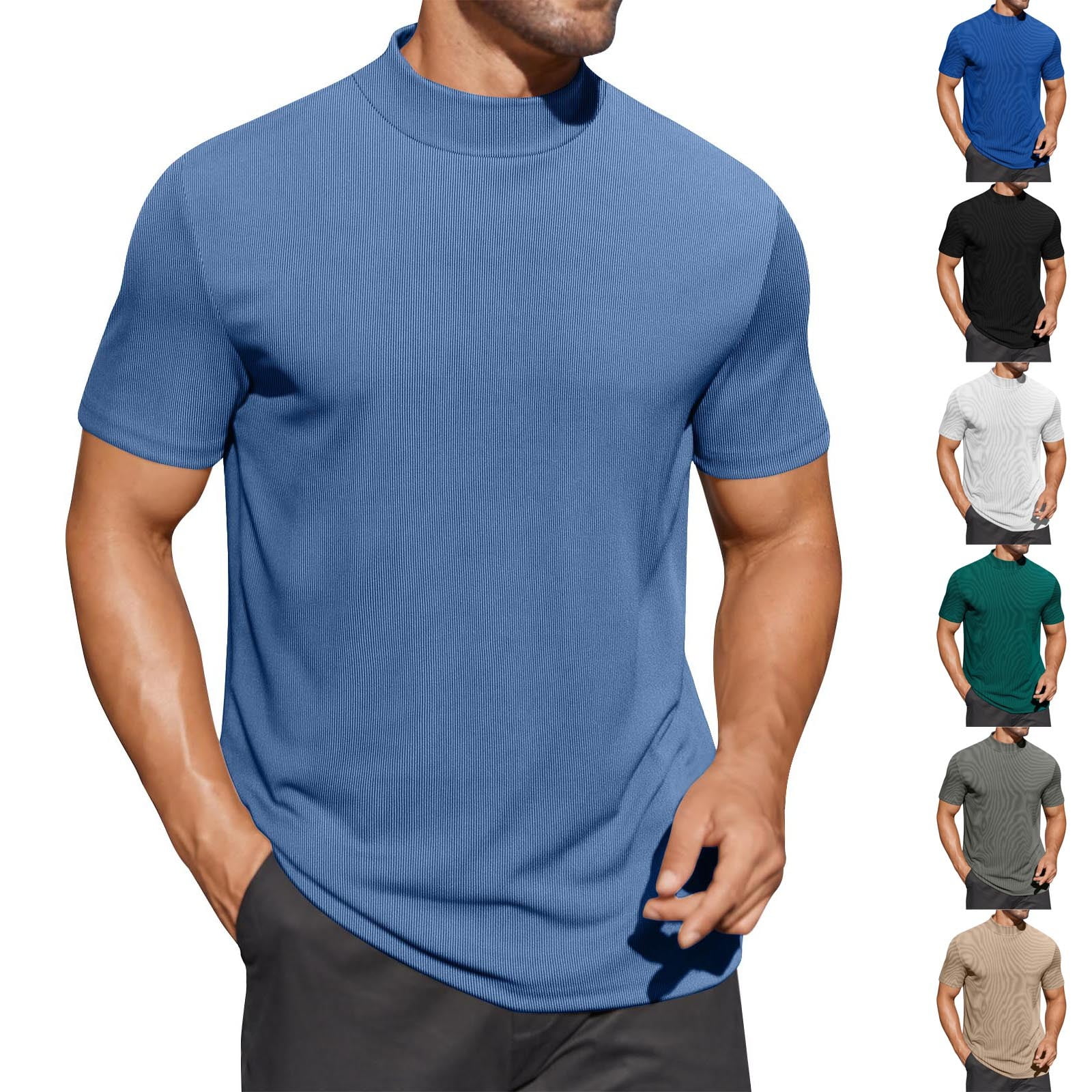 BXINGOHAI Men's T Shirt Short Sleeve Crew Neck T-Shirt Casual Summer ...
