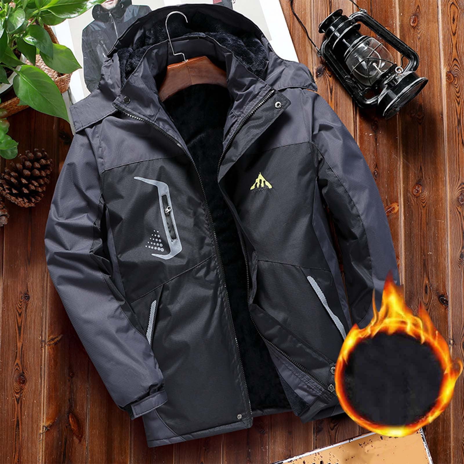 BXINGOHAI Men's Winter Jacket Ski Snow Waterproof Fleece Coats ...