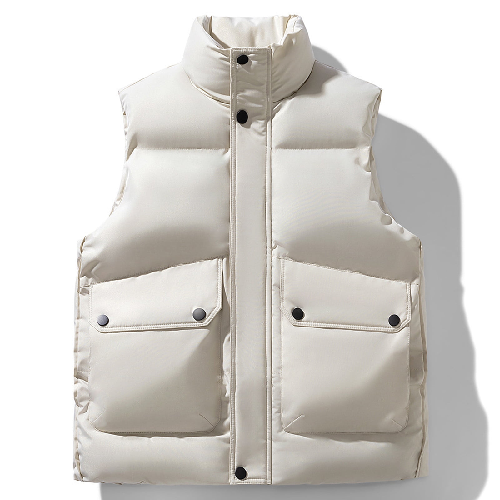 BXINGOHAI Men's Winter Lightweight Puffer Vest Sleeveless Jacket Casual ...