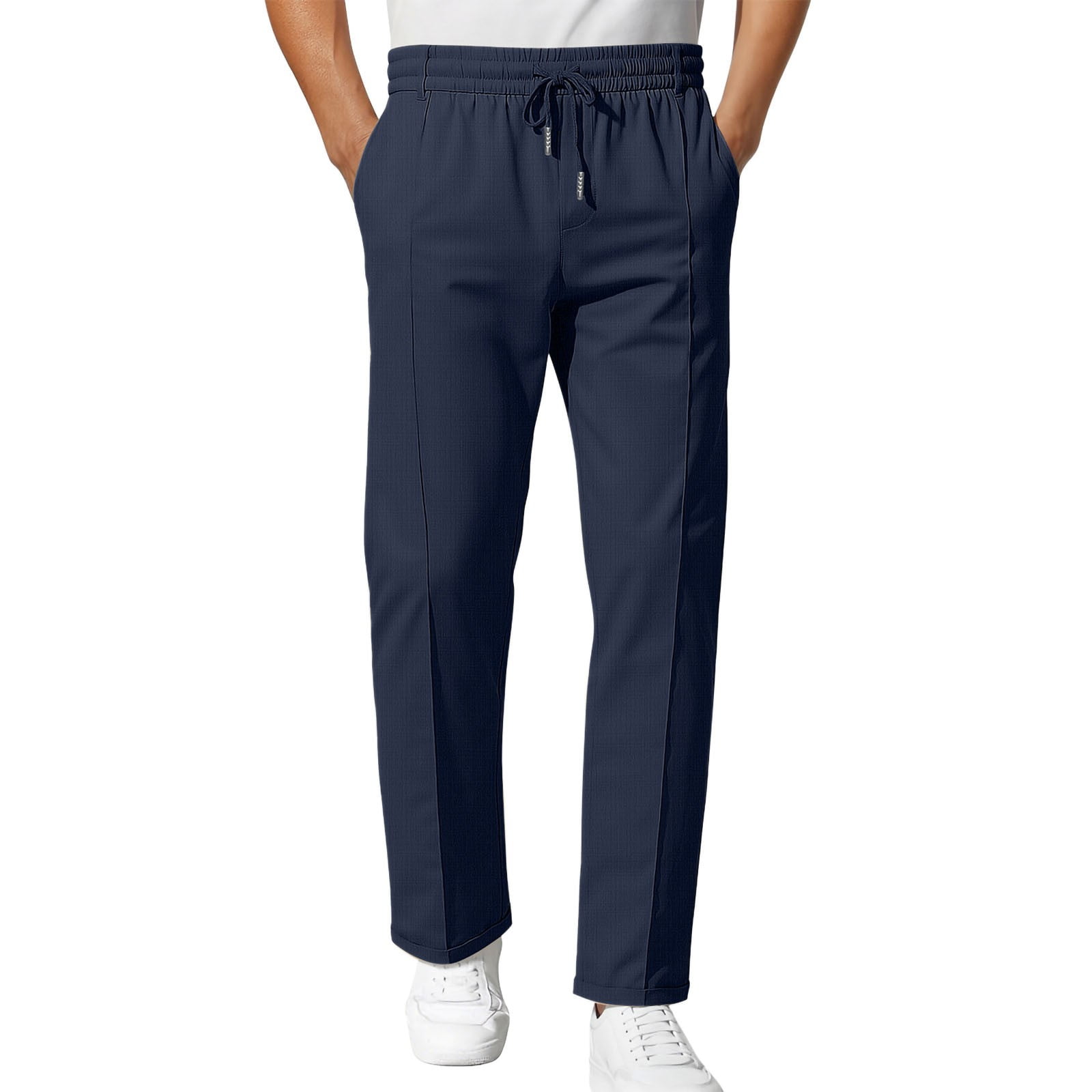 BXINGOHAI Mens Cotton Athletic Pants Open Bottom Running Sweatpants ...