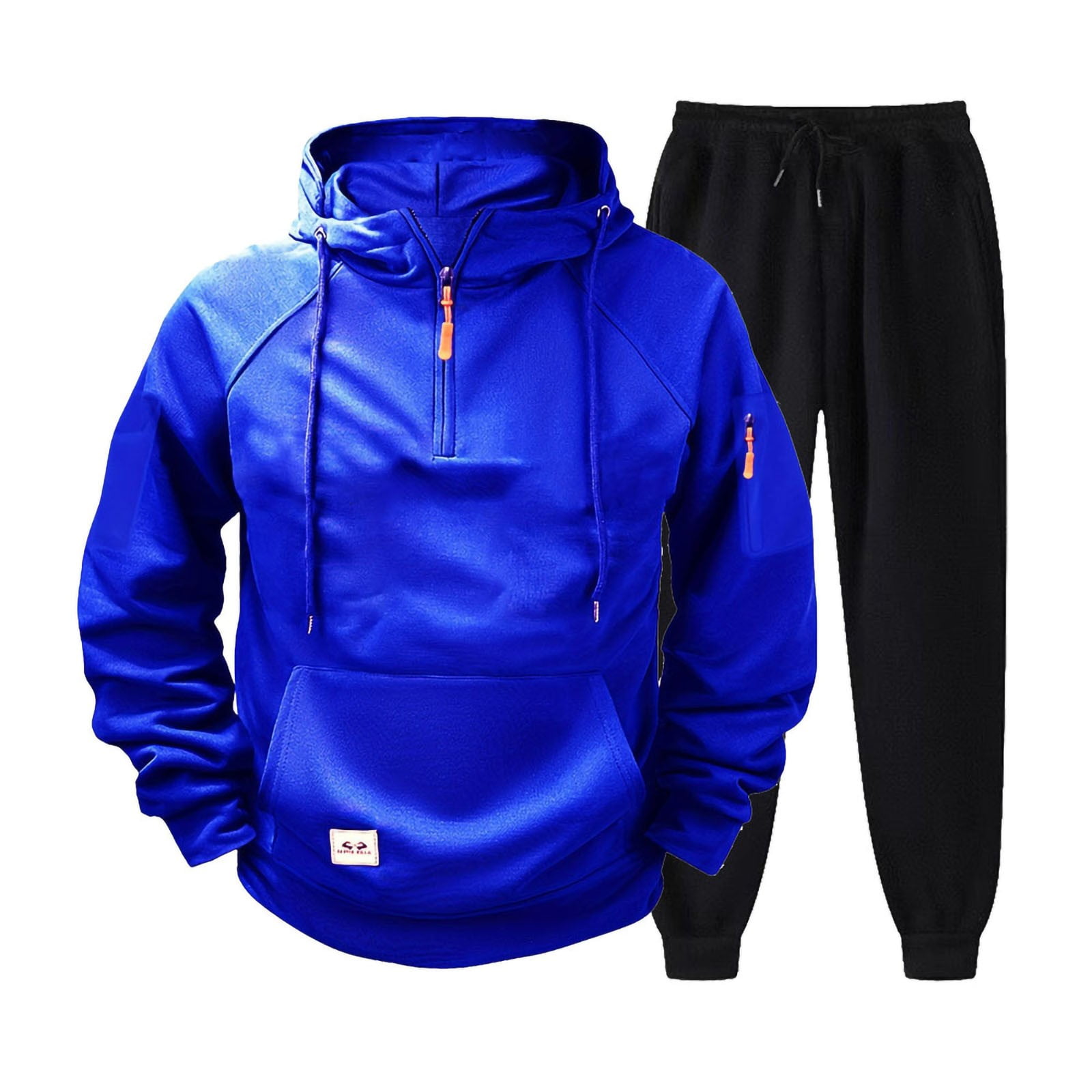 BXINGOHAI Sweatsuit 2 Piece Set for Men Tactical Fleece Hoodies And ...