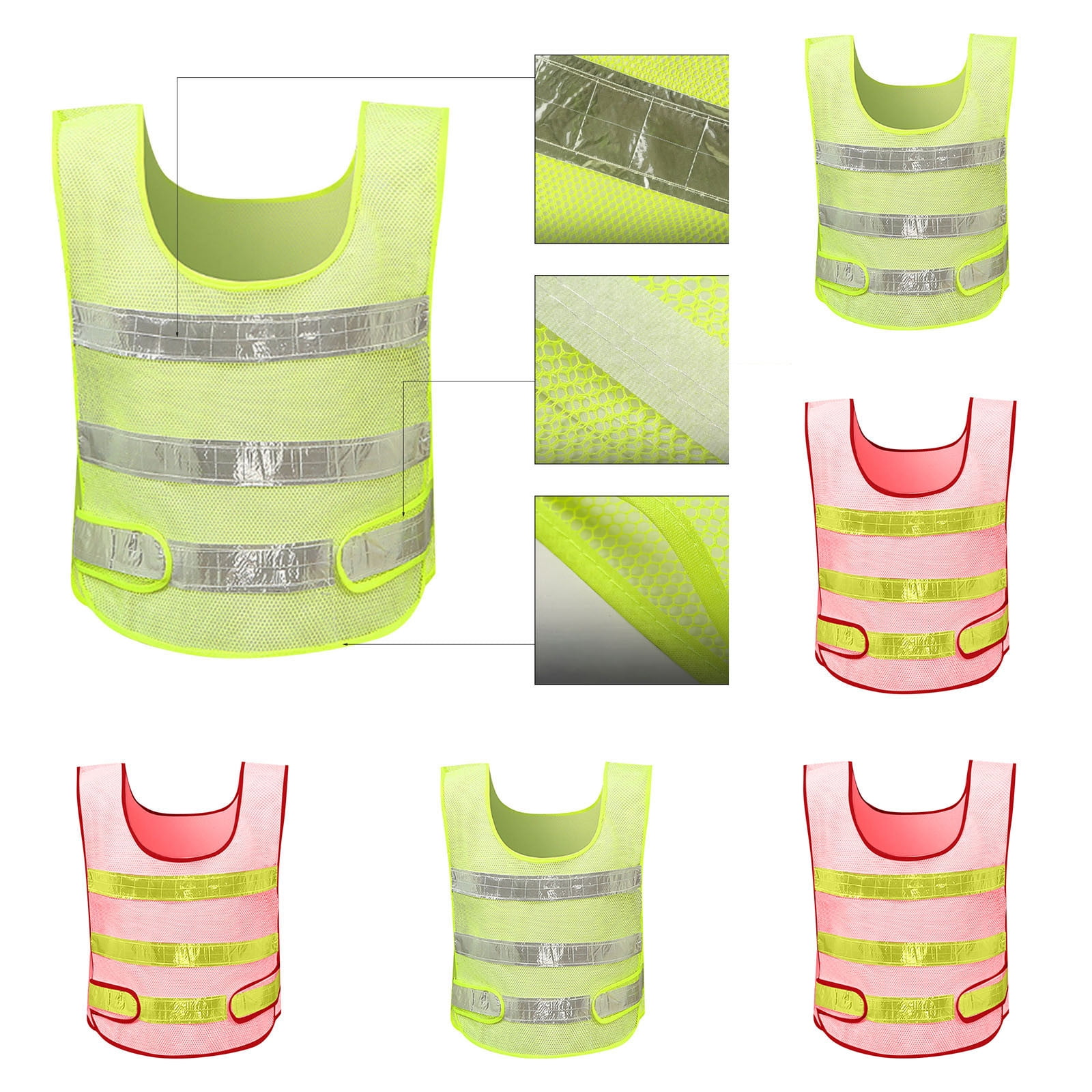 BXINGOHAI Yellow Reflective High Visibility Construction Class Work ...