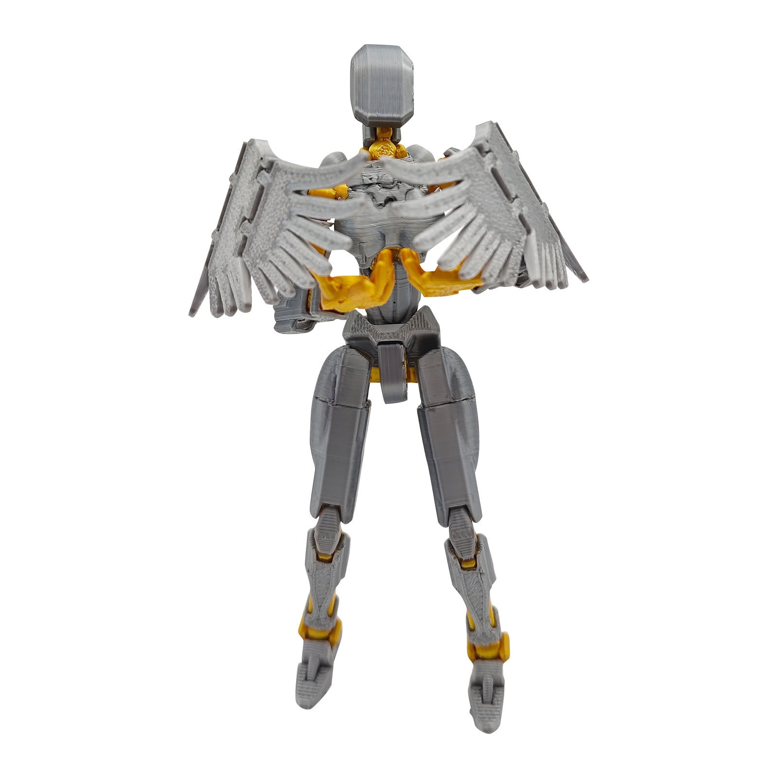 BXIRSM Articulated Angelic Robot Action Figure with Wings 7-Inch ...
