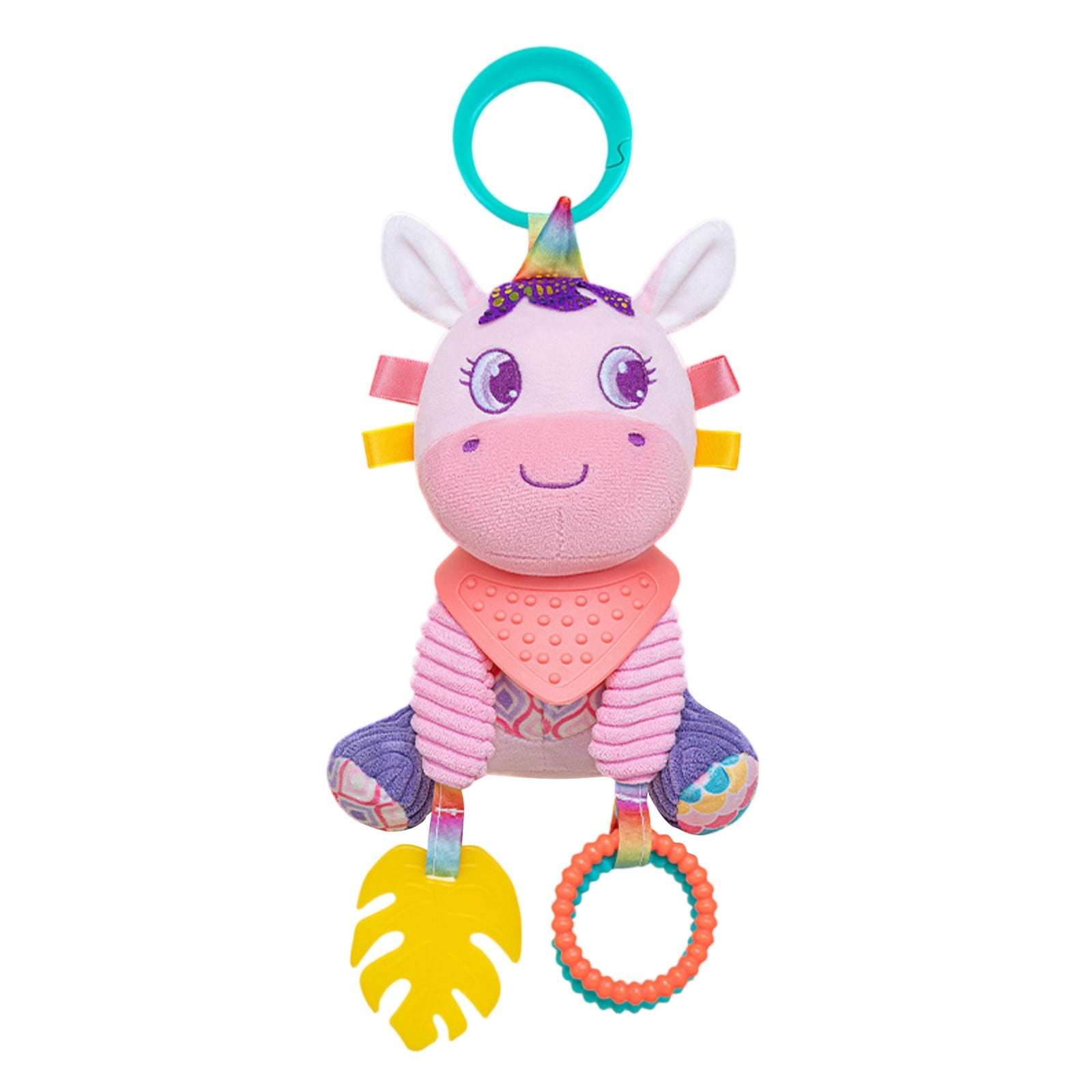 BXIRSM Baby Activity Toy with Teething Rings, Crinkle Sounds, and ...