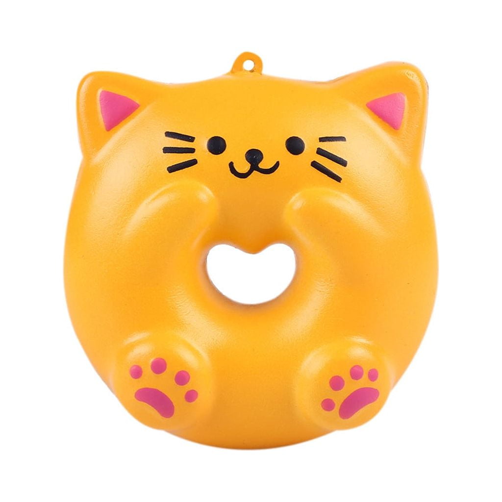 BXIRSM Cute Cat Donut Squishy Toy Stress Relief, Slow Rising, Soft ...