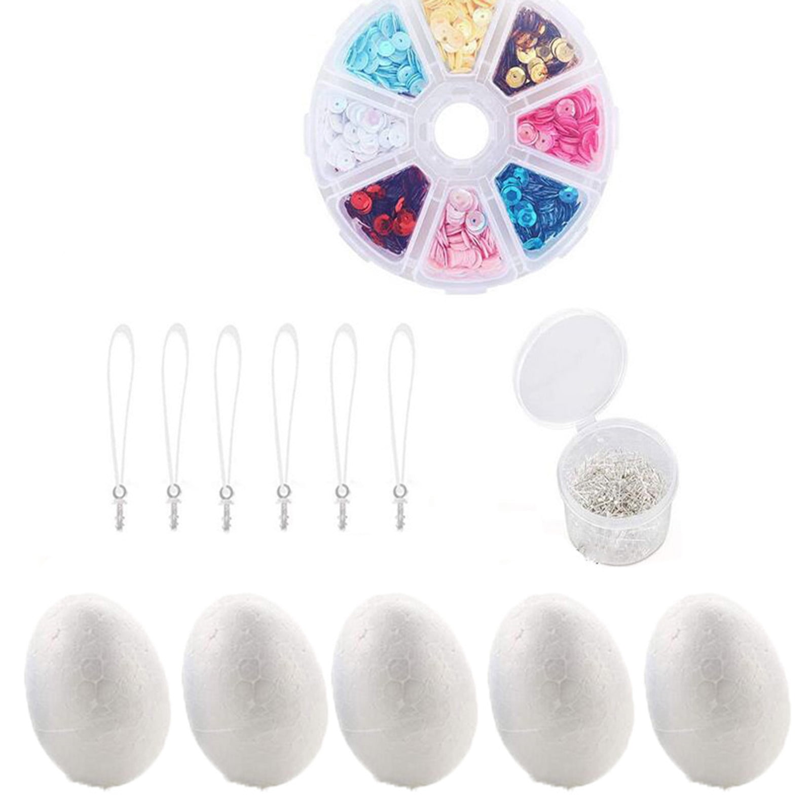 BXIRSM Easter Eggs Plastic Set with Easter Egg Fillers, Dye Kit, and ...