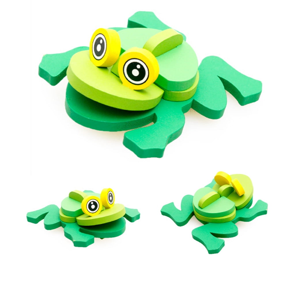 BXIRSM Educating Mini 3D Puzzle Kids Educational Funny Toy Wooden ...