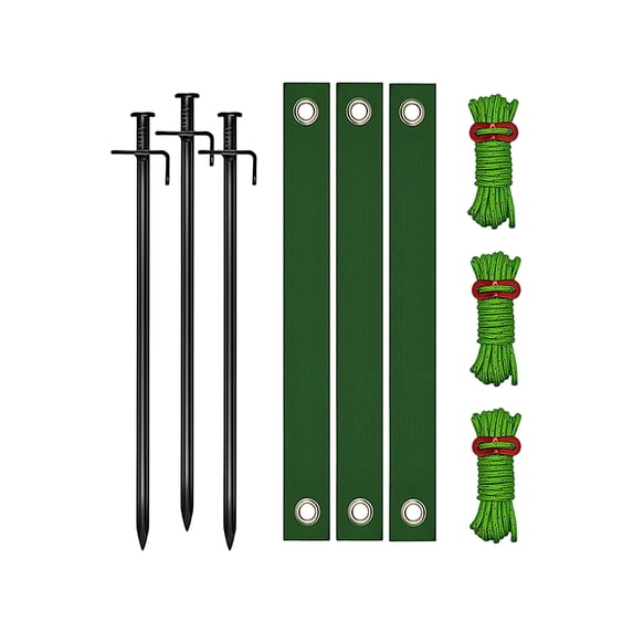 BXIRSM Heavy Duty Tree Stake Support Kit With Saber-Style Steel Ground ...