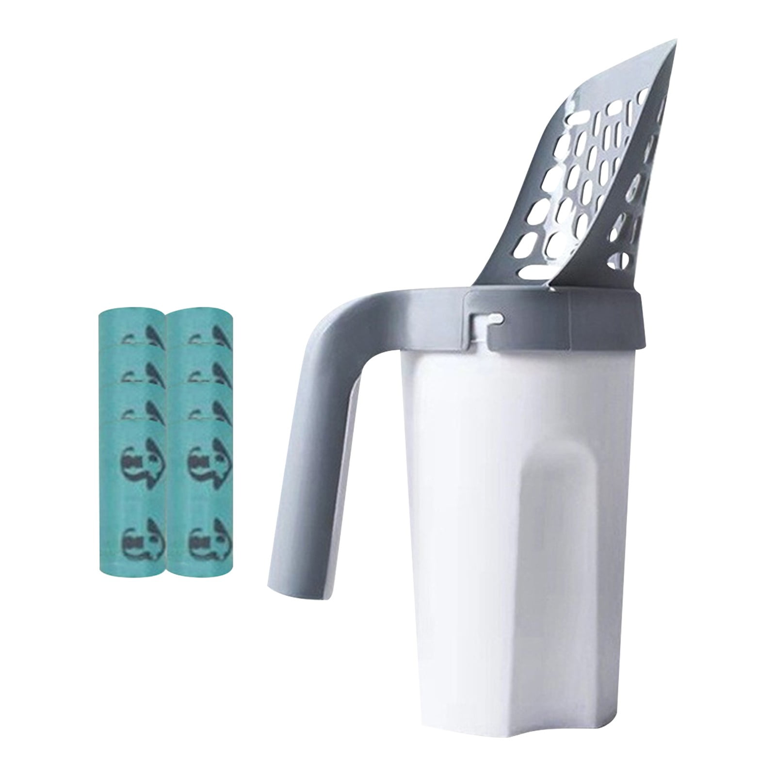 BXIRSM Innovative Cat Litter Scoop with Waste Bin and Bags Easy Clean ...