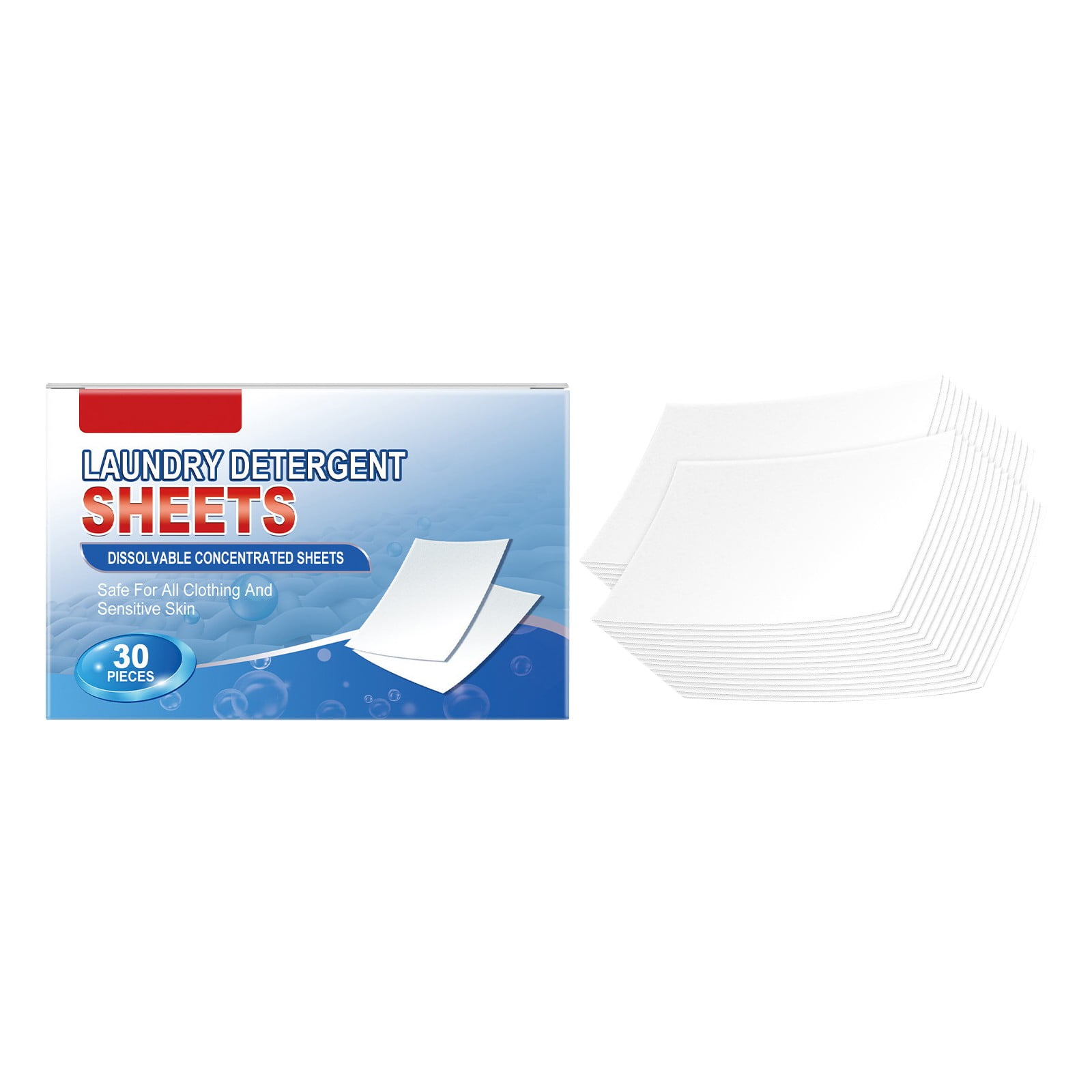 BXIRSM Laundry Tablets, 30 Sheets Of Liquid Laundry Sheets Detergent ...