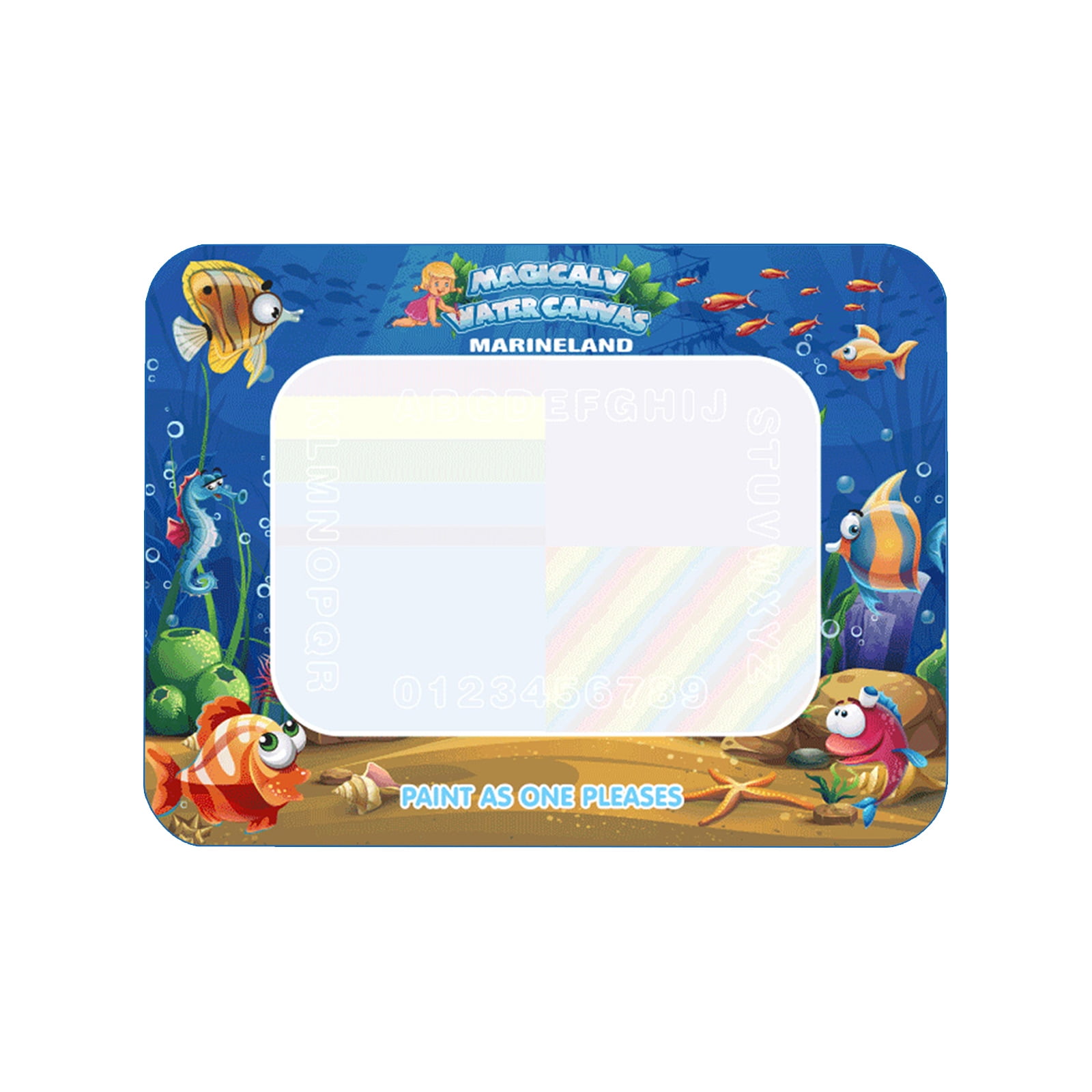 BXIRSM Magical Water Canvas for Kids Reusable Doodle Mat with Marine ...