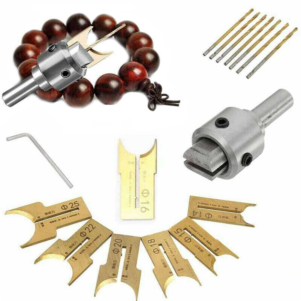 BXIRSM Pattern Wooden Bead Maker Beads Drill Bit Milling Cutter Set ...