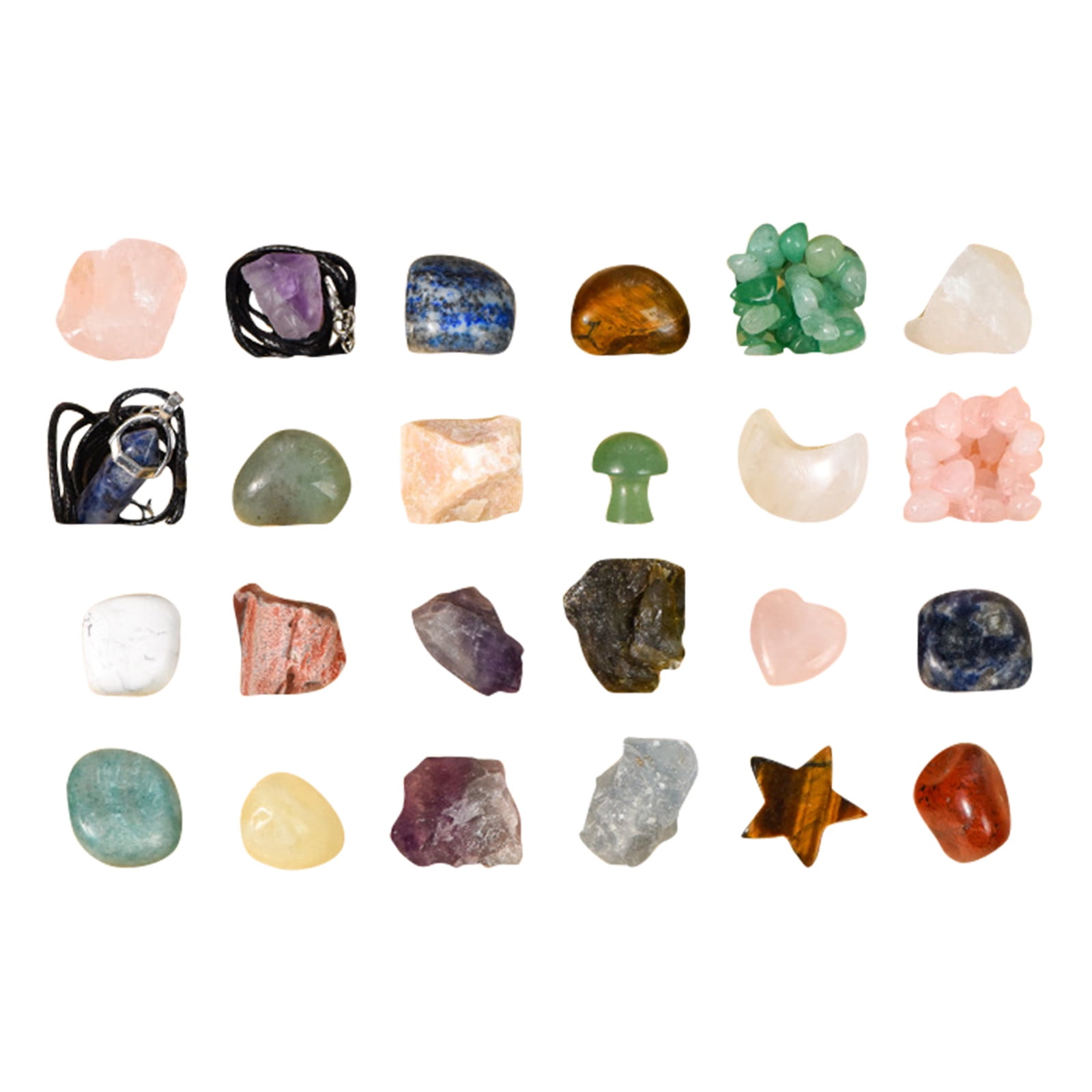 BXIRSM Premium Assorted Healing Crystals and Gemstones Set 25 Natural ...