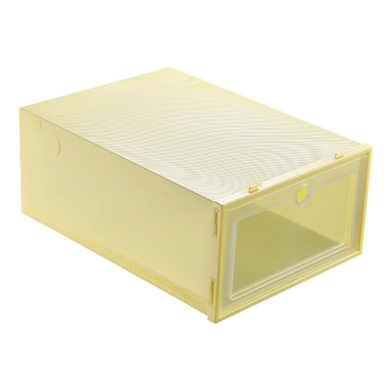 BXIRSM Purple Stackable Plastic Storage Box with Transparent Front ...