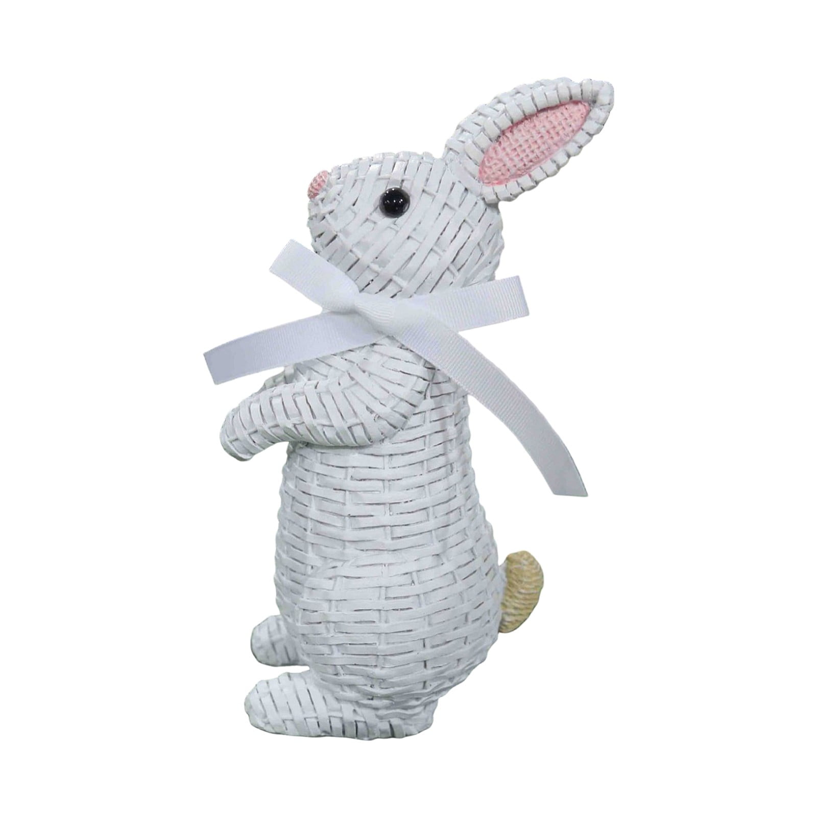 BXIRSM Rattan Effect Resin Bunny Easter Decor,Table Rabbit Easter ...