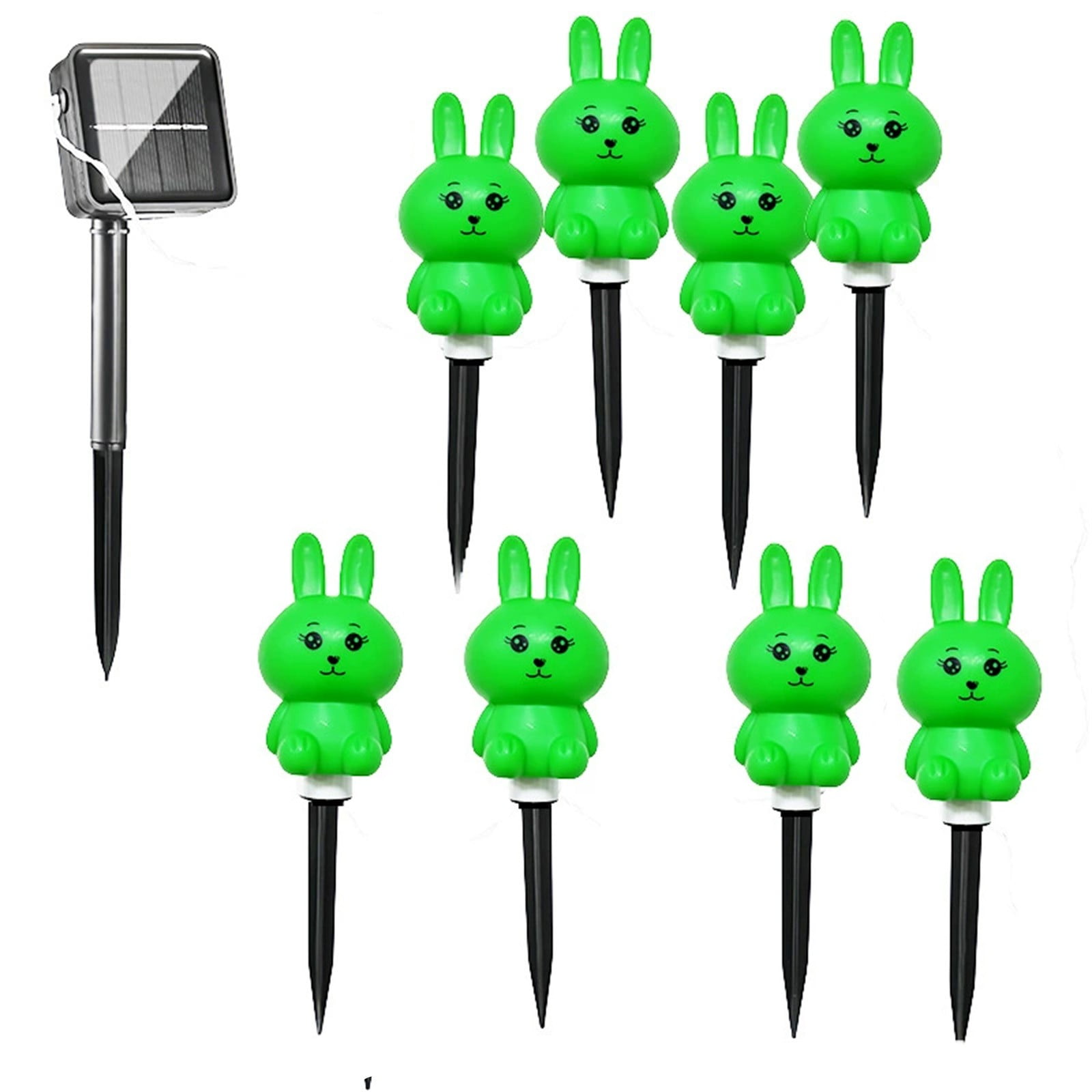 BXIRSM Solar-Powered Garden Lights Bunny Shape Outdoor LED Pathway ...