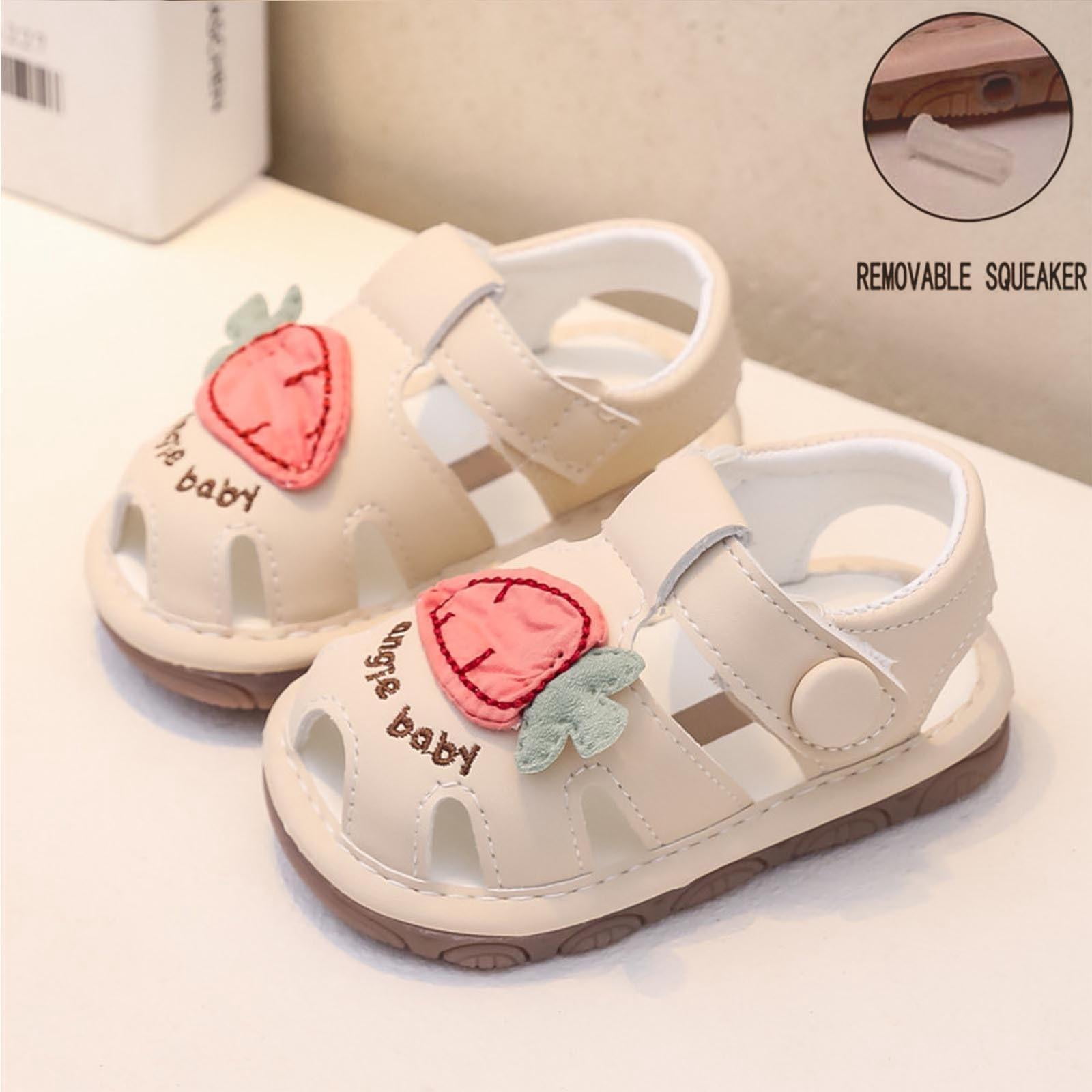 BXJX Baby Boys Girls Squeaky Sandals- Closed-Toe Rubber Soft Sole ...