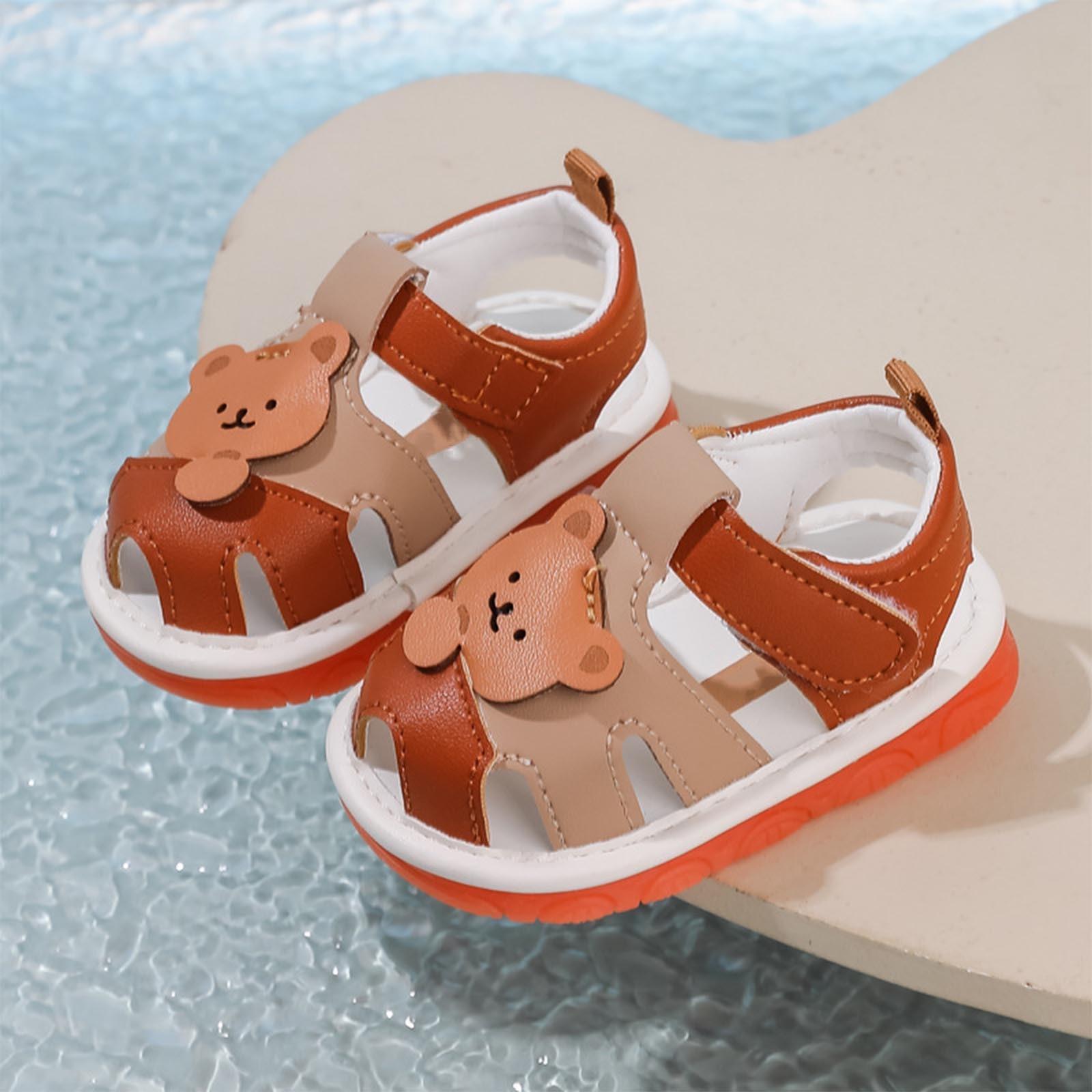 BXJX Baby Infant Toddler Girls Squeaky Sandals- First Walkers Leather ...
