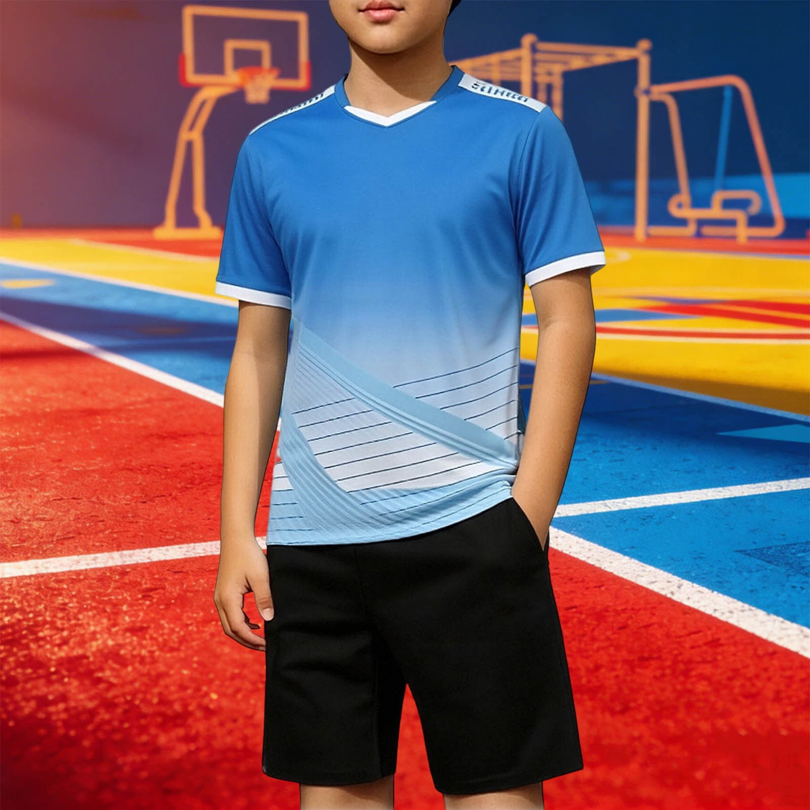 BXJX Boys Athletic Outfit Sets, Running Short Sleeve 2 Piece Summer T ...