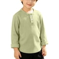 BXJX Boys Long Sleeve Shirts, Crew Neck Ribbed Casual Spring and Fall ...